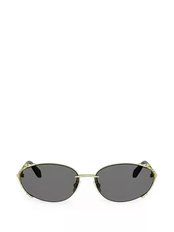BVLGARI Serpenti Viper Oval-frame Sunglasses - Gold