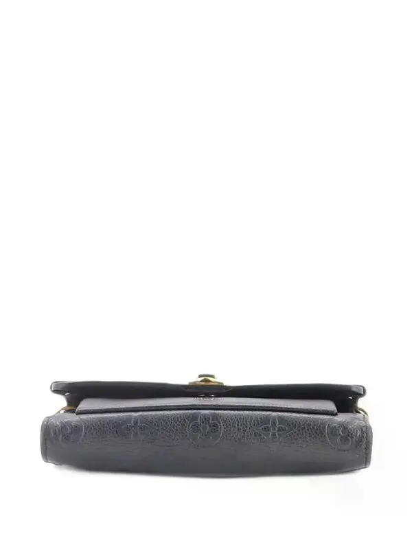 LOUIS VUITTON Vavin Chain Wallet Monogram Empreinte Leather Clutch Bag - Black