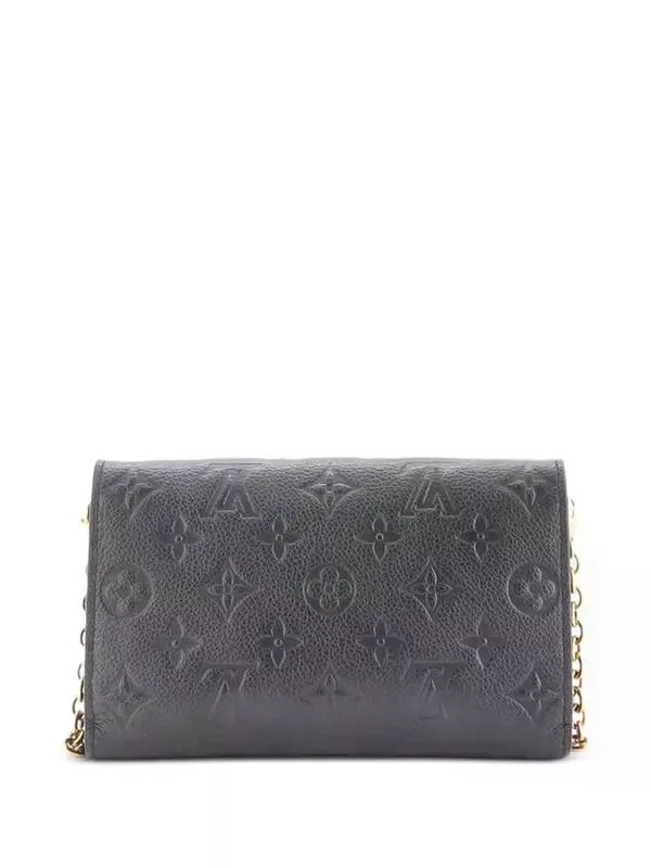 LOUIS VUITTON Vavin Chain Wallet Monogram Empreinte Leather Clutch Bag - Black