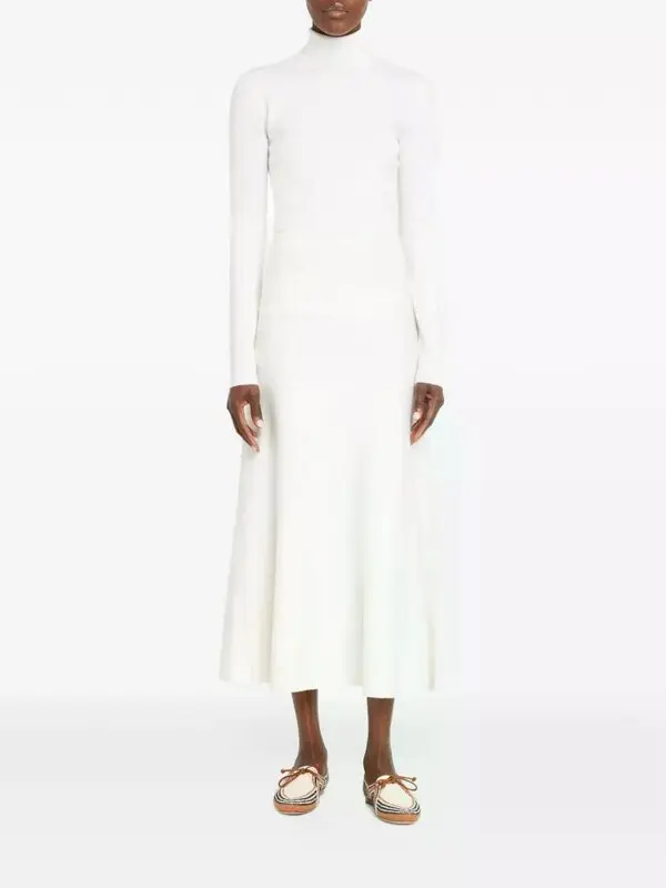Gabriela Hearst Ribbed-knit Roll-neck Sweater - White