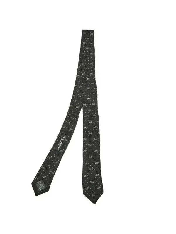 Dolce & Gabbana Monogram Skinny Tie - Black