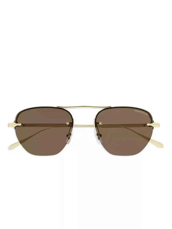 Montblanc Navigator-frame Sunglasses - Gold