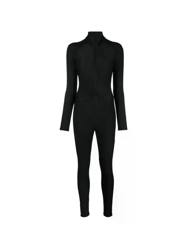TESSITURA BODY COUTURE 3d Move Textured Long-sleeved Fitted Jumpsuit