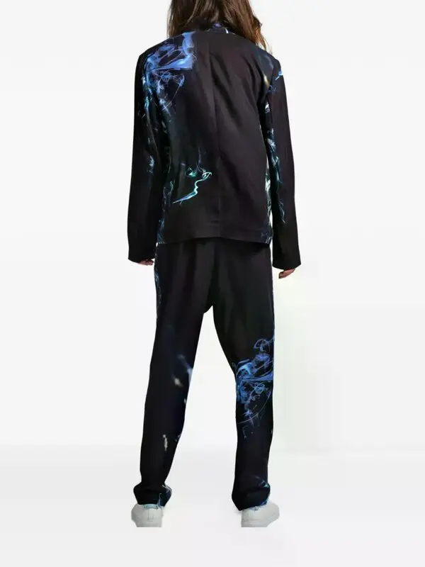 TESSITURA Smoke-print Tapered Trousers
