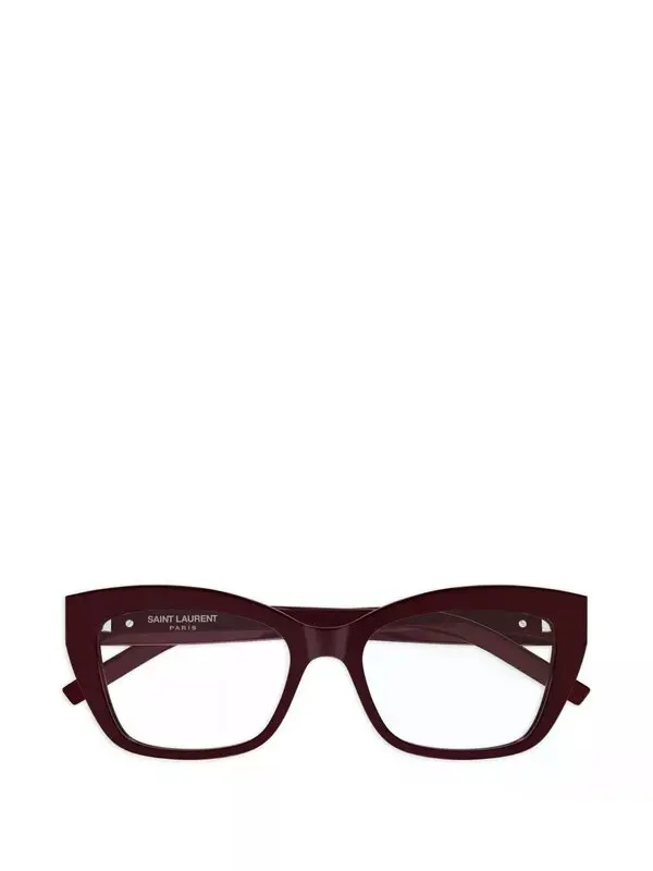 Saint Laurent Logo-detail Glasses - Red