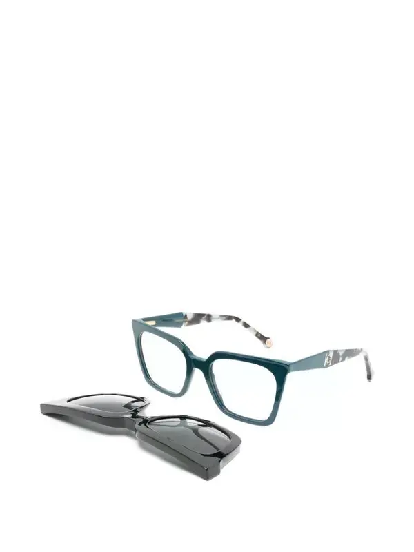 Carolina Herrera Tortoiseshell-effect Logo-plaque Glasses