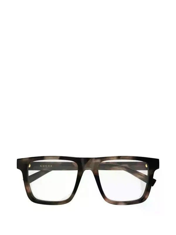 Gucci Tortoiseshell-effect Square-frame Glasses