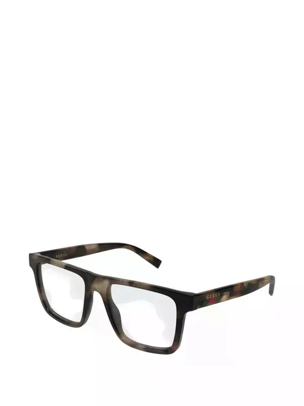 Gucci Tortoiseshell-effect Square-frame Glasses