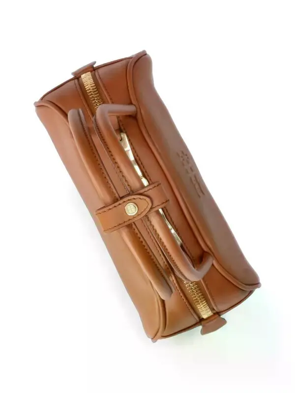 Miu Miu Logo-embossed Leather Shoulder Bag
