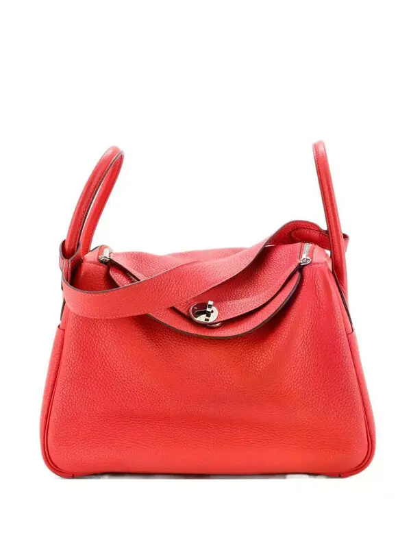 Hermès Lindy Bag Clemence 30 Shoulder Bag - Red