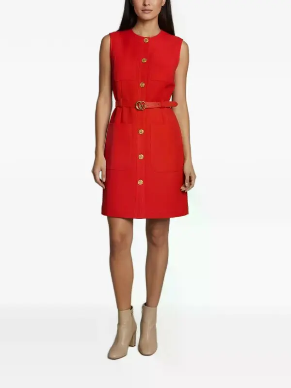 Gucci 2020 Sleeveless Belted Mini Dress