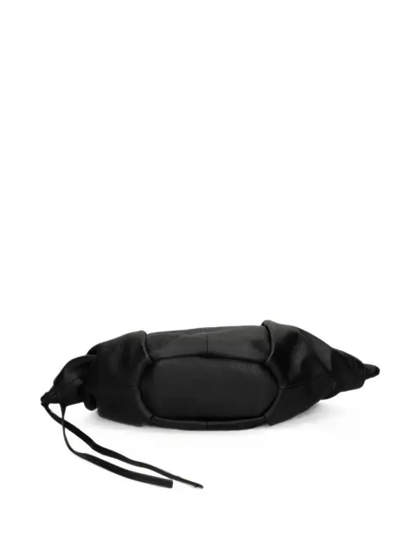 VIC MATIE Grained Leather Draped Tote Bag