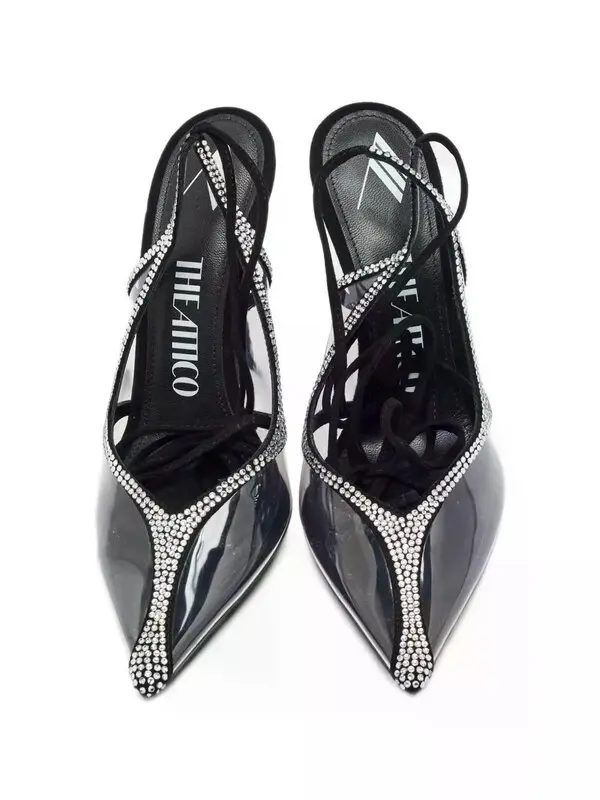 Attico Venus Crystal-embellished Heeled Pumps