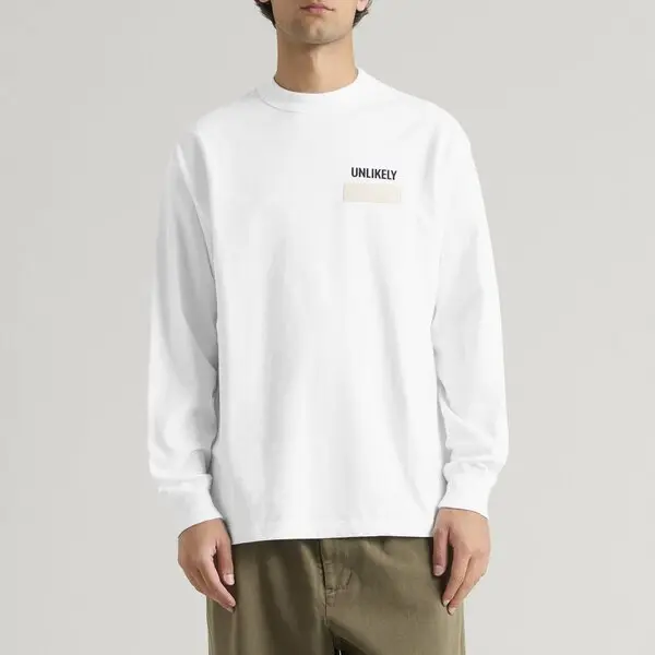 UNLIKELY DRY GOODS Long Sleeve Team T-shirt - White