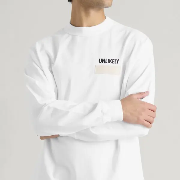 UNLIKELY DRY GOODS Long Sleeve Team T-shirt - White