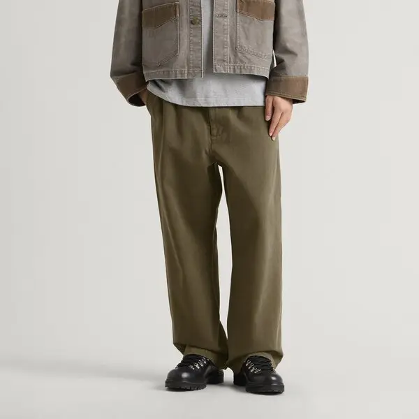 UNLIKELY DRY GOODS Guide 2p Twill Pleated Trousers