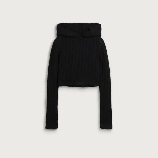 Rick Owens Long Sleeve Crop Hood Top