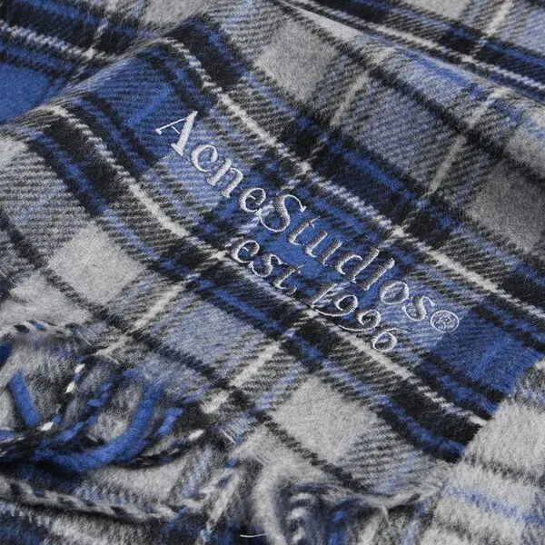 Acne Studios Canada Cashmere Check Scarf