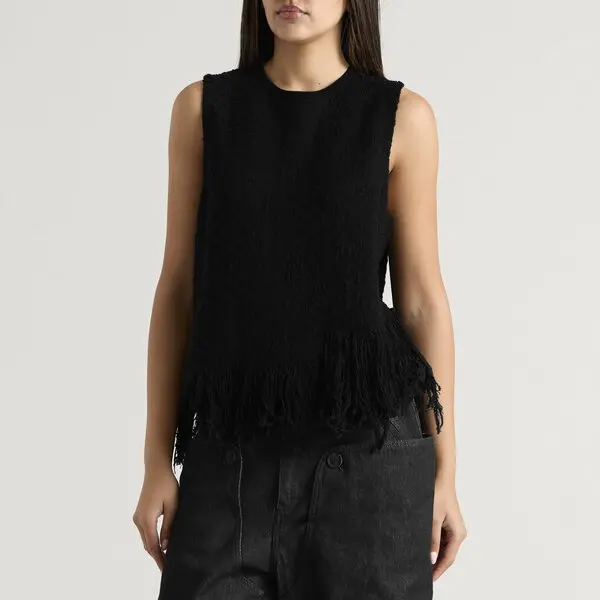 Y3 Knit Fringe Vest