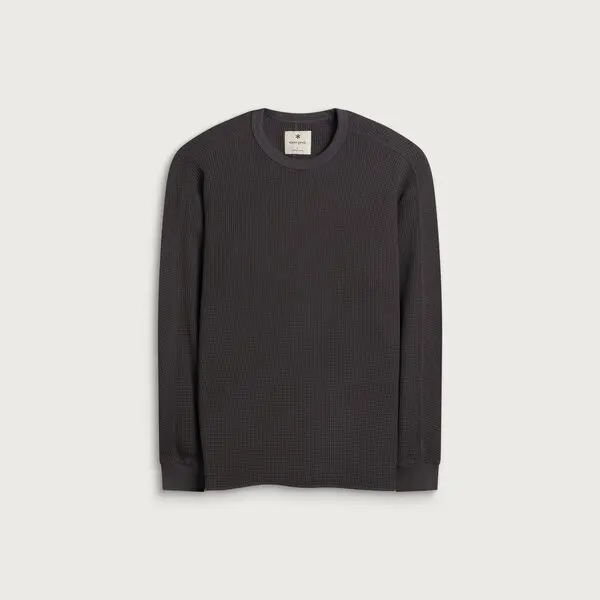 SNOW PEAK Heavyweight Waffle Pullover - Charcoal