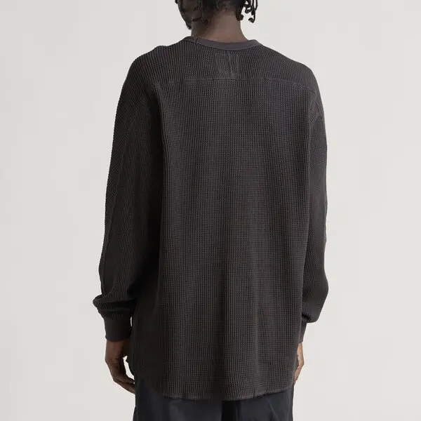 SNOW PEAK Heavyweight Waffle Pullover - Charcoal