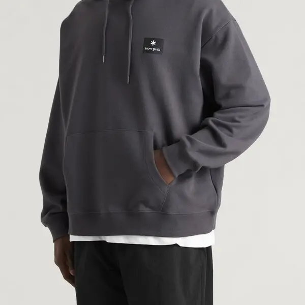 SNOW PEAK New Standard Square Logo Hoodie - Charcoal