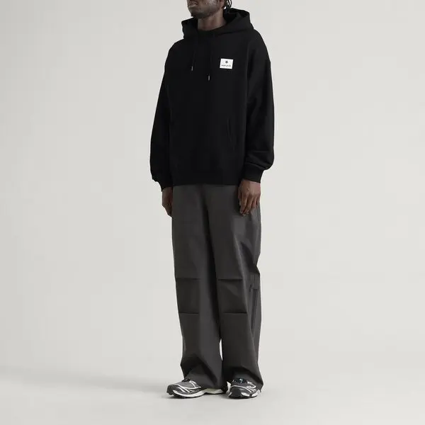 SNOW PEAK New Standard Square Logo Hoodie - Black
