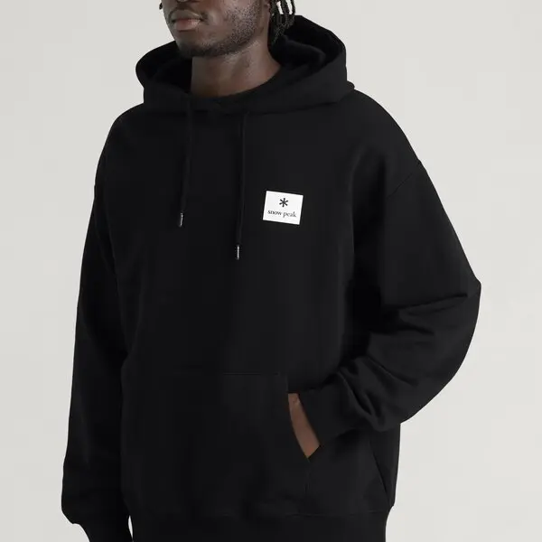 SNOW PEAK New Standard Square Logo Hoodie - Black