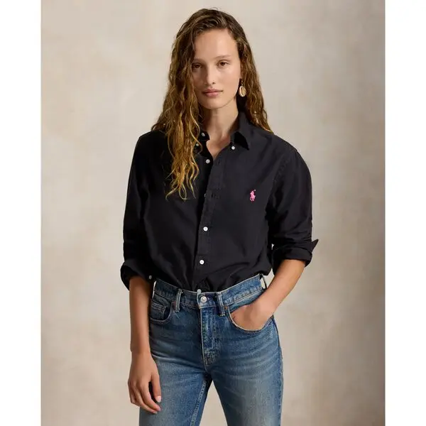 Ralph Lauren Pink Pony Cotton Oxford Shirt - Polo Black