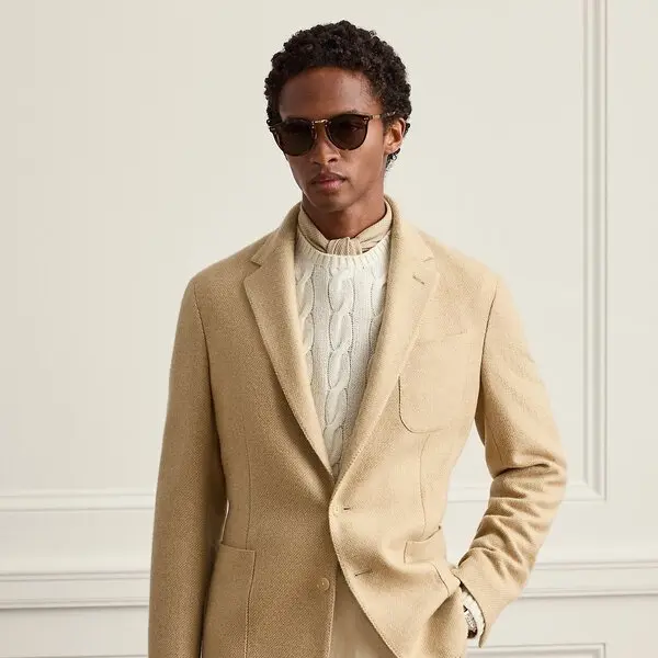 Ralph Lauren Hadley Hand-tailored Basket-weave Jacket