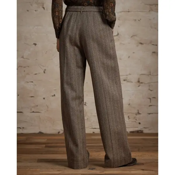 Ralph Lauren Wool-cotton Herringbone Pant