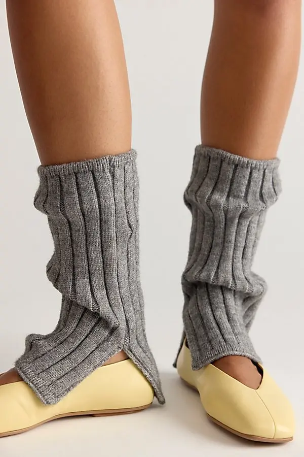 Free People Split Legwarmers - Grey