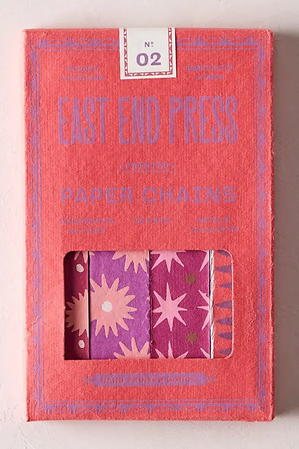 EAST END PRESS Pink Paper Chain Kit