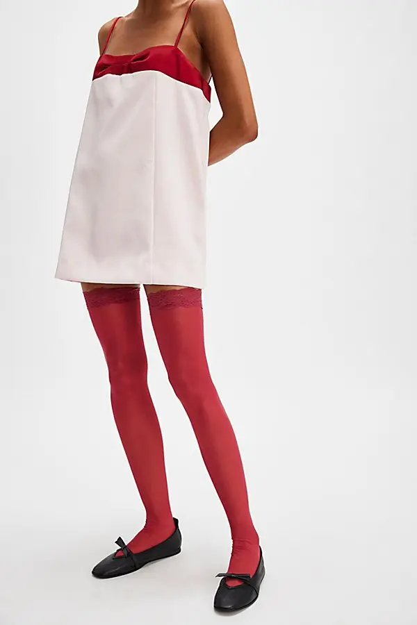Only Hearts Tulle Lace Over-the-knee Socks - Besos