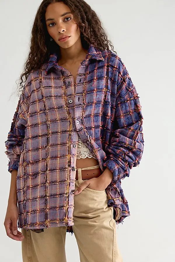 THE TALES Check Flannel Bonded Shirt