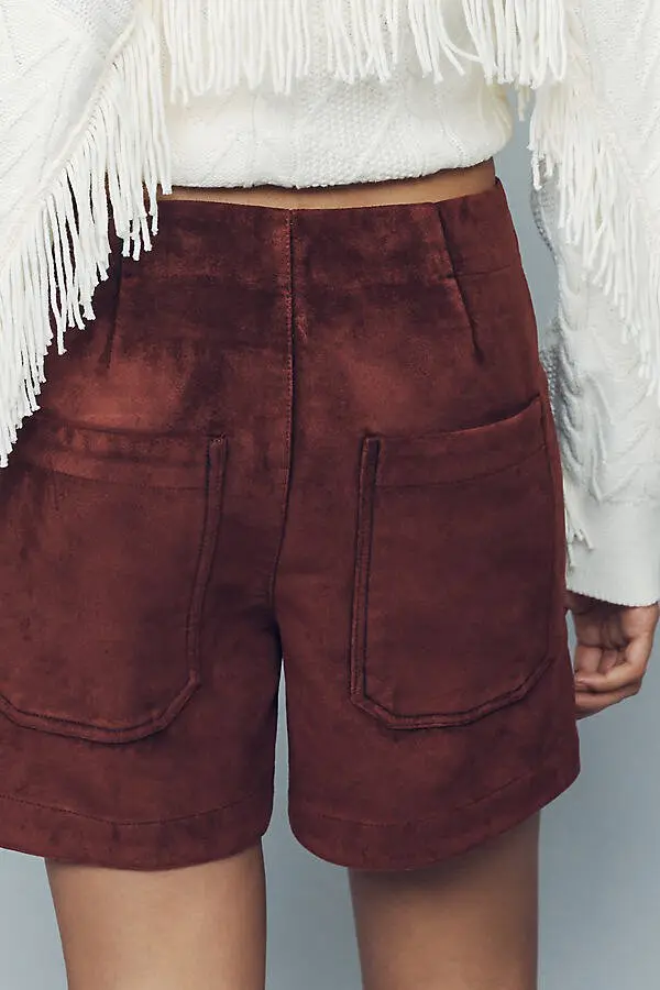 PILCRO Henri Faux Suede Camper Shorts