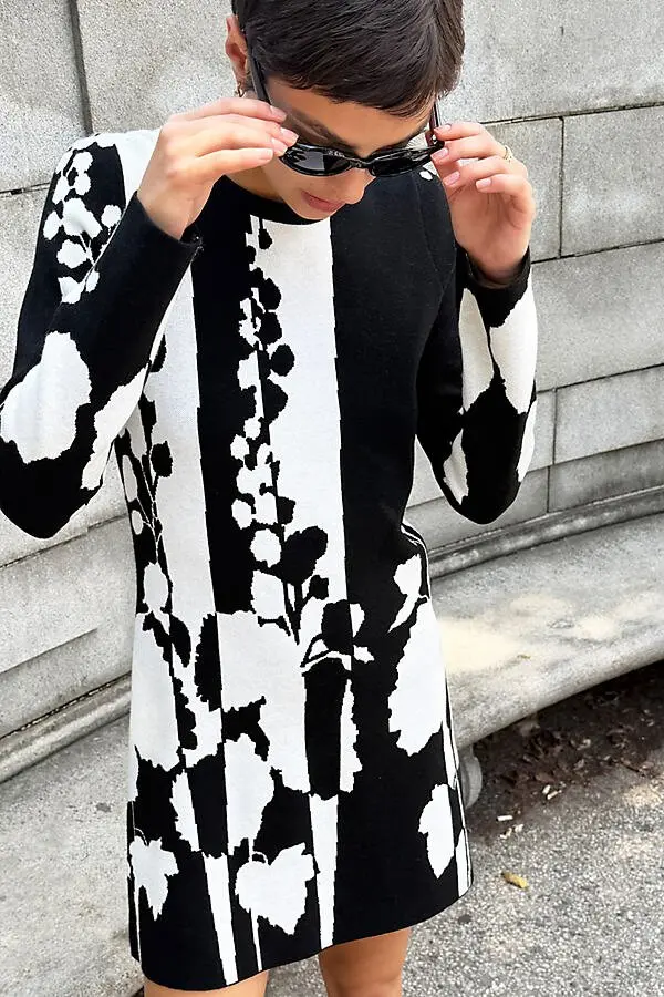 Anthropologie Sweater Shift Dress - Black