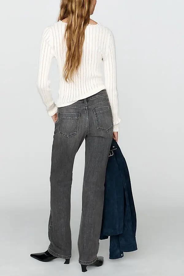 PILCRO Wren Mid Rise Straight Leg Jeans