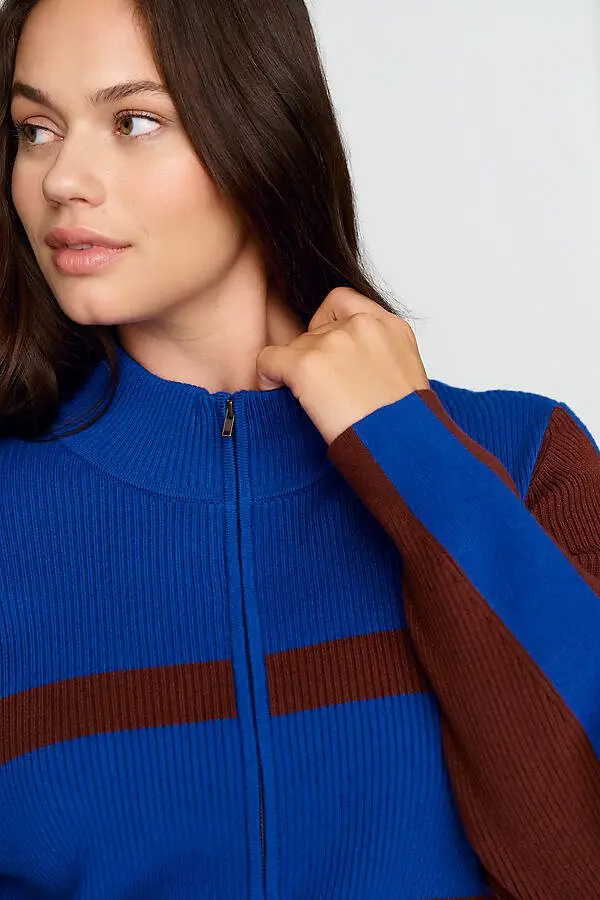 Maeve Quarter Zip Knit Mi Dress