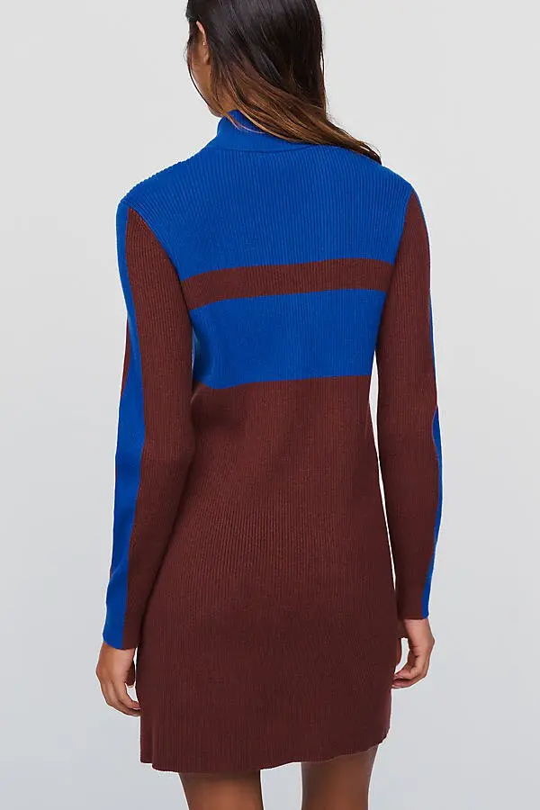 Maeve Quarter Zip Knit Mi Dress