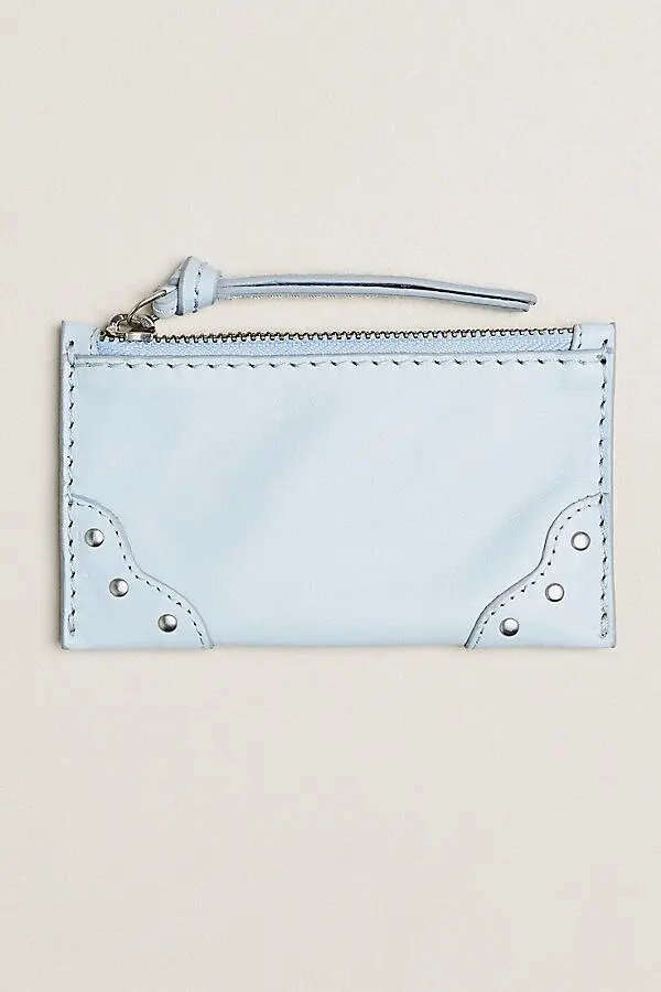 Anthropologie Ara Leather Card Case - Light Blue