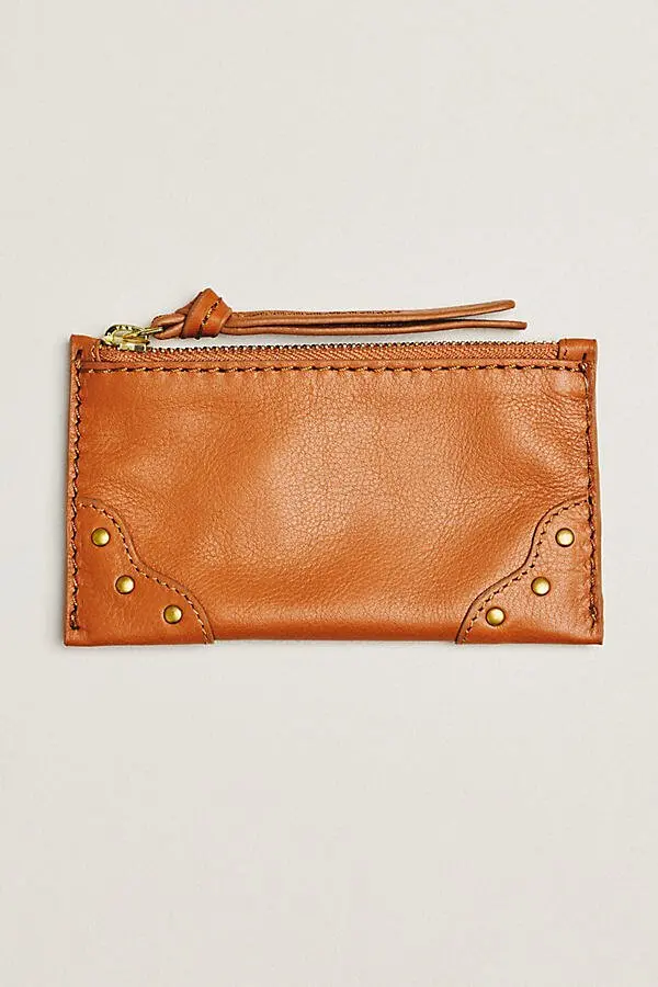 Anthropologie Ara Leather Card Case - Tan