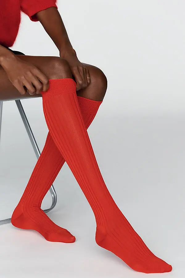 Anthropologie Ribbed Knee High Socks