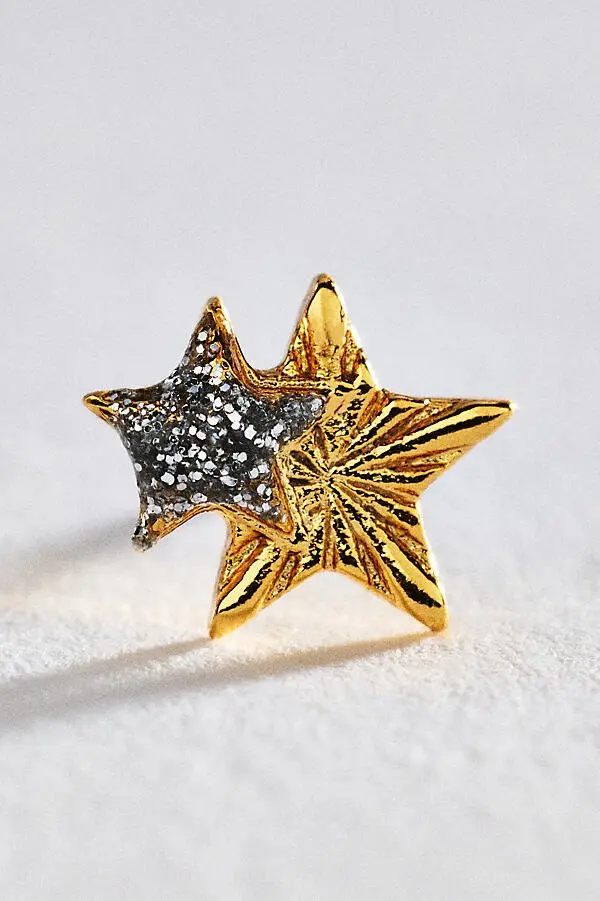 Anthropologie Double Star Post Earrgs