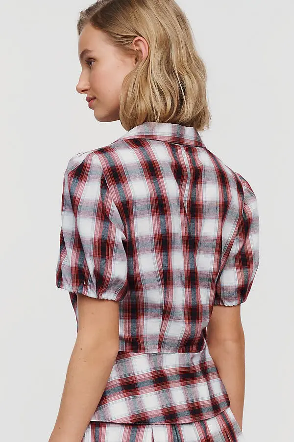 Baum Und Pferdgarten Macaia 100% Cotton Top - Red Check