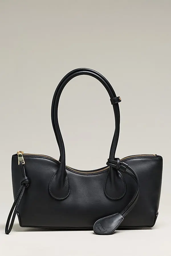 FLATTERED Gaia Leather Shoulder Bag - Black