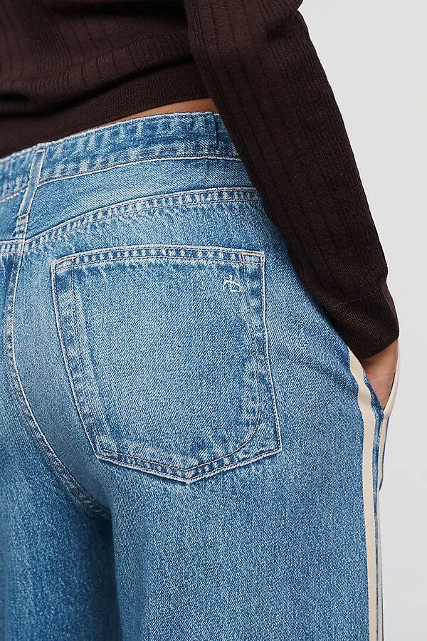 Rag & Bone Miramar Terry High Rise Wide Leg Jeans - Sutton