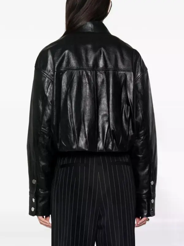 Sportmax Leather Cropped Jacket
