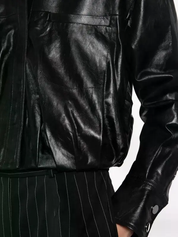 Sportmax Leather Cropped Jacket