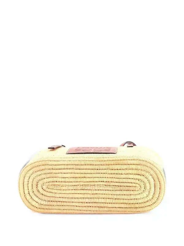 Loewe Square Basket Woven Raffia Small Tote Bag